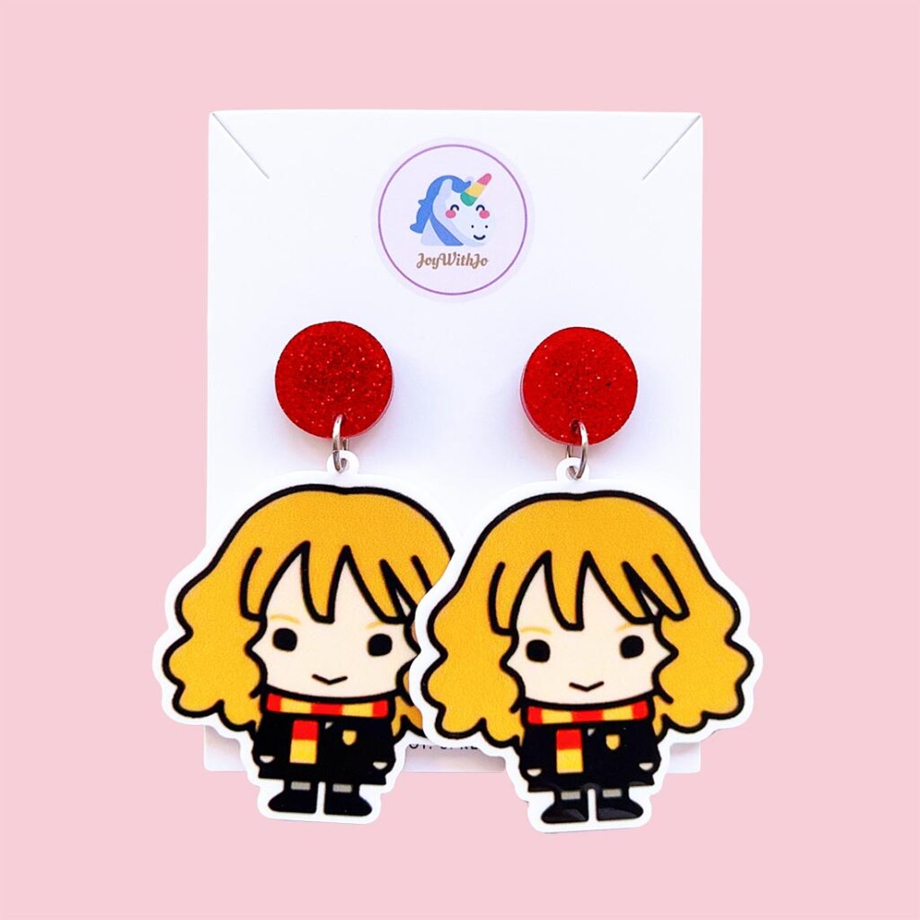 Cute Hermione Granger Book Week Earrings - Joy With Jo
