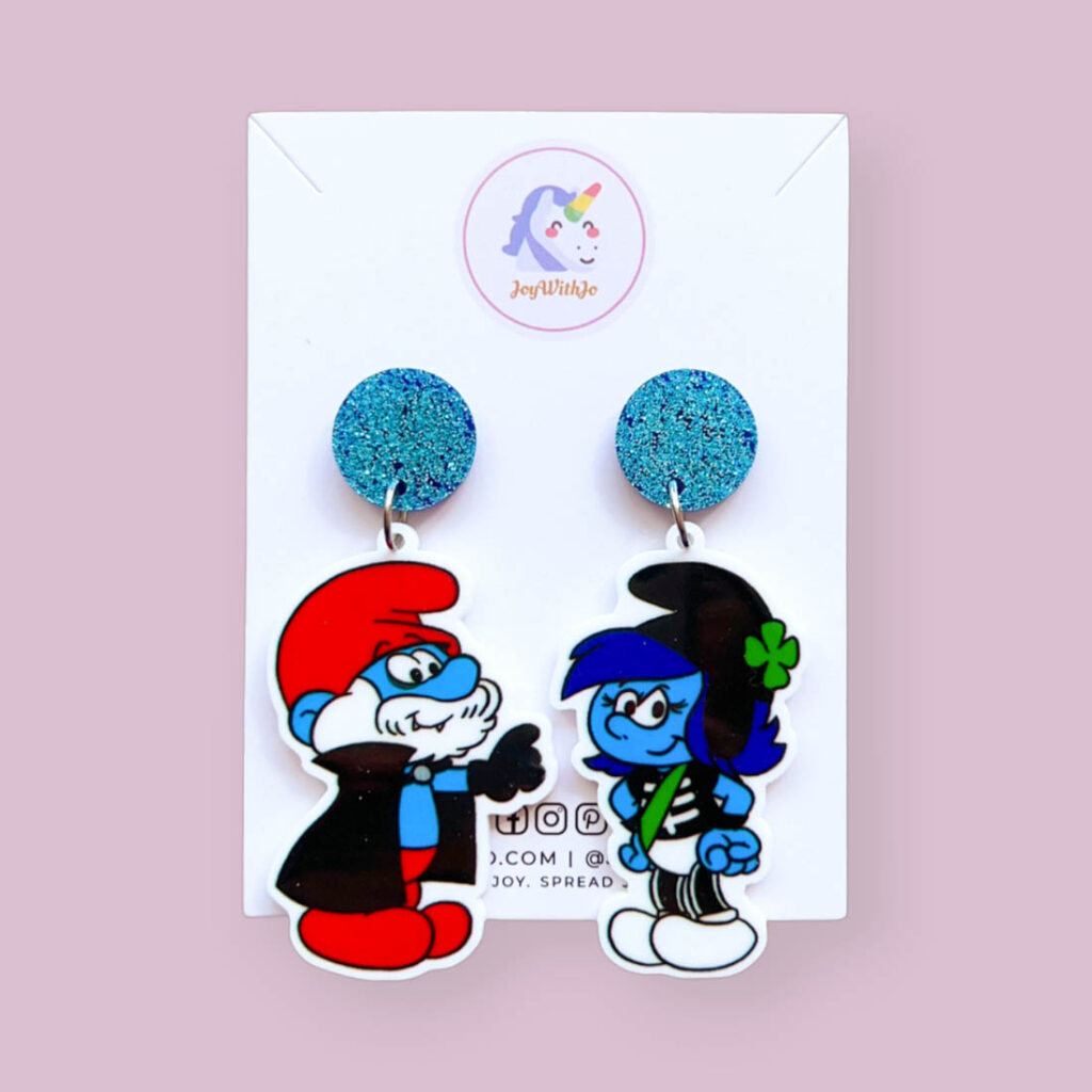 Cute The Smurfs Halloween Earrings - Joy With Jo