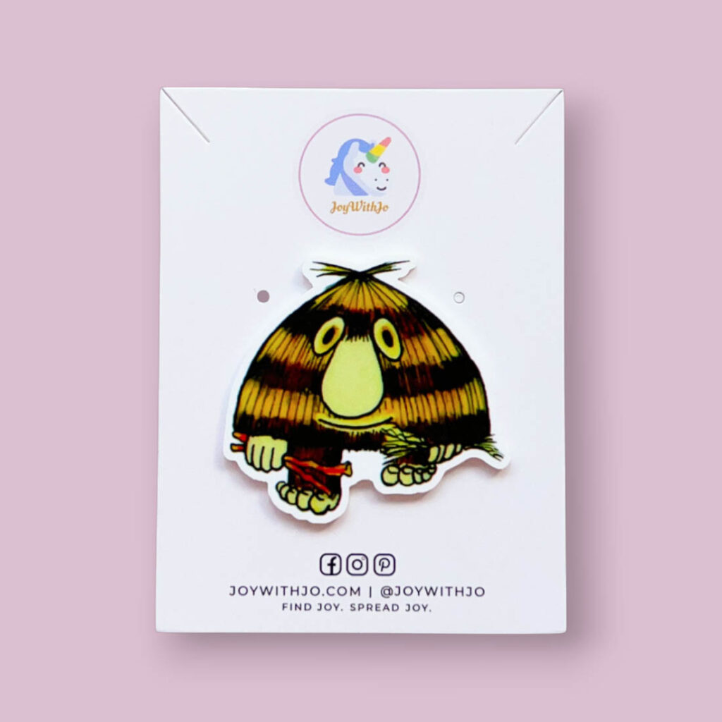 Grug Book Week Teacher Brooch Badge - Joy With Jo