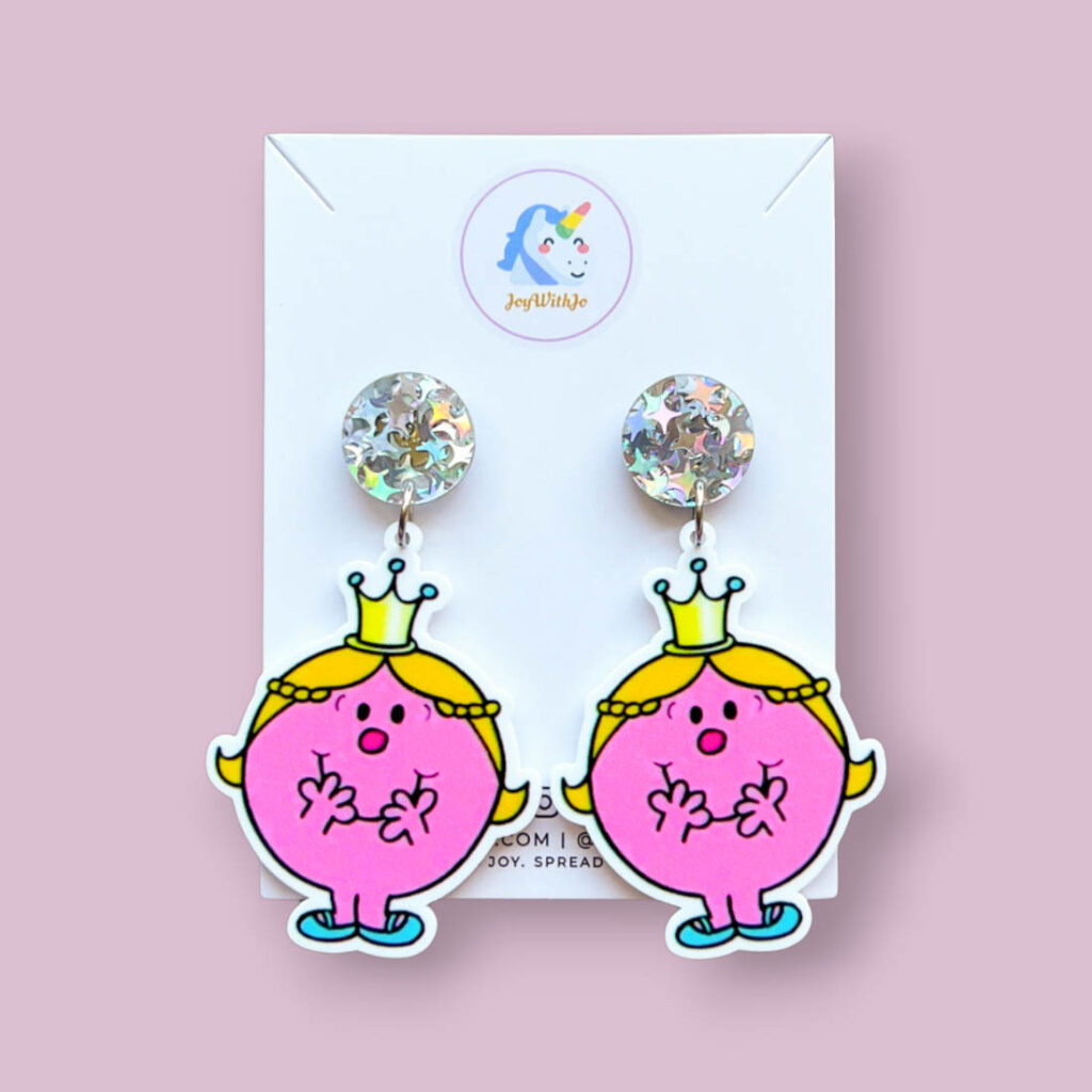 Cute Little Miss Princess Earrings - Joy With Jo