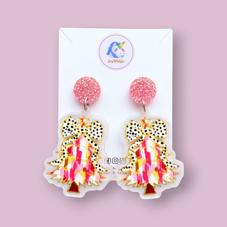 Paige Acrylic Christmas Tree Earrings - Joy With Jo